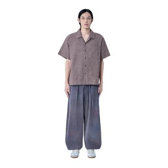 Story mfg. Kariertes Kurzarmhemd - - Shirts - Herren - Braun - M