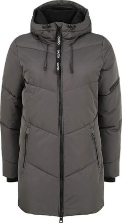 Oxmo OXJunchen Damen Winterjacke Damenjacke Jacke mit Kapuze Eingrifftaschen Rei&szlig;verschluss Regular fit, Gr&ouml;&szlig;e:M, Farbe:Iron Gate (193910)