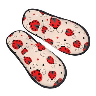 Generic Pantoufles Moelleuses Coccinelles Rouge Chaussons Maison Respirantes Chaussures Pour Homme Int&eacute;rieur Femme M