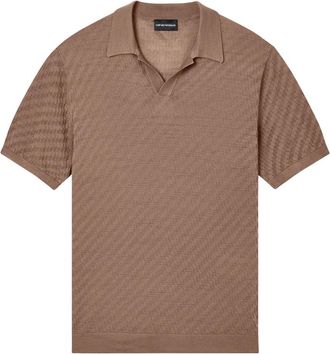 Emporio Armani Homme, Tops, Brun, Taille: M Pull &agrave; Col Polo