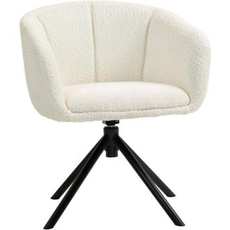 HOMCOM Homcom - Sessel Loungesessel mit Armlehne, Leinenoptik, Esszimmerstuhl drehbar, Drehsessel mit Metallbeine, K&uuml;chenstuhl, f&uuml;r Wohnzimmer, K&uuml;che