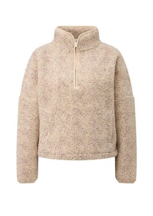 QS by s.Oliver Sweatshirt Sweatshirt Teddy Sweatshirt in Melangeoptik