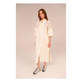 Sacr&eacute;coeur Robe Brod&eacute;e Lou Pivoine Voile de Coton Sacr&eacute;coeur