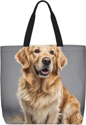Generic Golden Retriever Sac A Main Femmes L&eacute;ger Tote Bag Grand Sac &Agrave; Bandouli&egrave;re Pour Plage Travail Gym