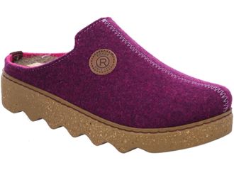 Rohde Damen Pantoffel Hausschuh Filz Plateausohle lose Einlagen Foggia-D 6120, Gr&ouml;&szlig;e:38 EU, Farbe:Lila