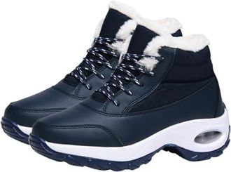 IFUNDOM Bottes de Neige DHiver pour Femmes Bottines -Mollet Semelle Antid&eacute;rapante Doublure Chaude en Fourrure Design Augmentant la Taille Couleur Bleue Taille