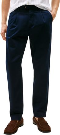 Tommy Hilfiger Herren Chino Hose Harlem Satin Relaxed Fit, Blau (Desert Sky), 30W/36L