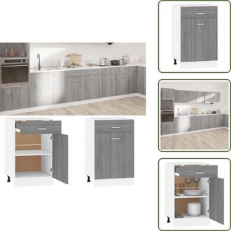 vidaXL The Living Store Unterschrank mit Schublade Lyon Grau Sonoma 50x46x81,5 cm - K&uuml;chenregal