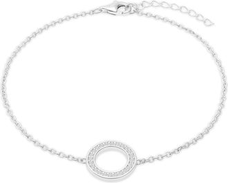 s.Oliver Bracelet - Elegantes Armband aus poliertem 925er Sterlingsilber - silber - Rolokette verstellbar bis 21 cm - wasserfest & hautfreundlich