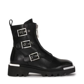 Kazar Lederstiefel mit eckigen Zehen - - Shoes - Damen - Schwarzk - 37 EU