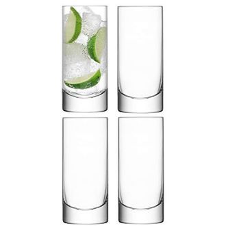 LSA International Bar Longdrink Glas 420ml Klar x 4