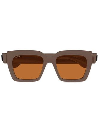 Gucci lunettes de soleil Interlocking G - Marron