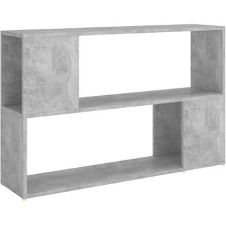vidaXL Vidaxl - Biblioth&egrave;que Gris b&eacute;ton 100x24x63 cm Bois ding&eacute;nierie