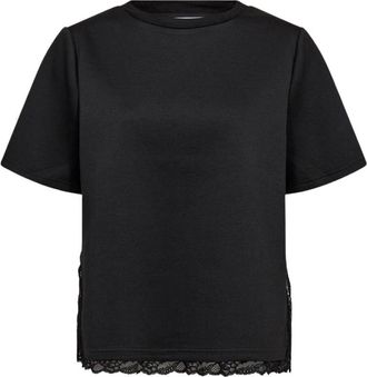 Co'Couture Femme, Tops, Noir, Taille: 38 FR Evicc Lace Tee