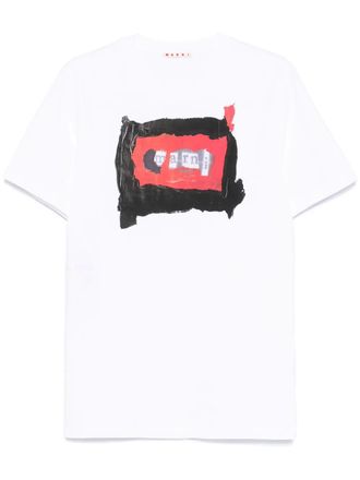 Marni t-shirt à patch logo - Blanc