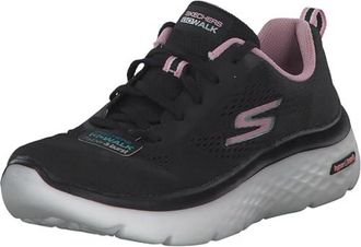 Skechers Baskets Go Walk Hyper Burst-Valar pour Femme, Bordure Rose en Textile Noir, 40 EU