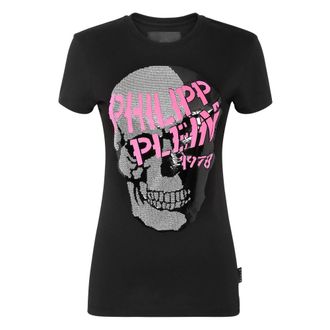 Philipp Plein T-Shirt Rundhals Skull - - Tops - Damen - Schwarzk - S