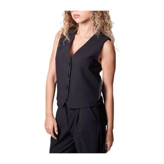 Twin-Set Actitude, Femme, Vestes, Noir, Taille: 40 FR Gilet sans manches