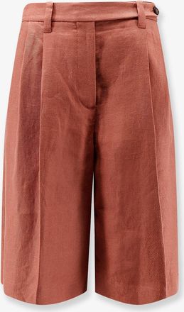 Brunello Cucinelli Linen shorts with Monili detail - BRUNELLO CUCINELLI - gender_Woman