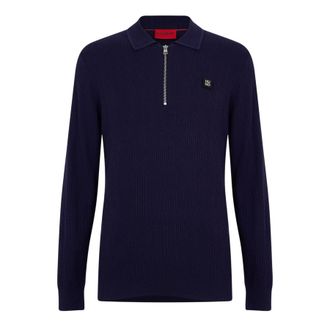 HUGO BOSS Hugo - Sastoro Oberteil f&uuml;r Herren, gerippt, Leger (Marine)