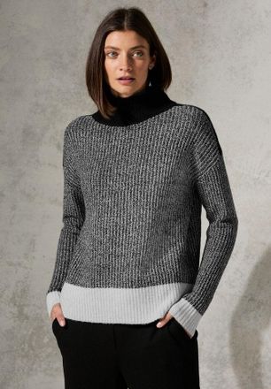 Cecil Rollkragenpullover im Melange Look