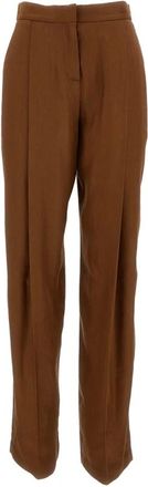 Elisabetta Franchi Femme, Pantalons, Brun, Taille: 42 FR Pantalon en m&eacute;lange de lin