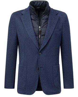 Windsor Ungef&uuml;ttertes Jersey-Sakko mit Rei&szlig;verschlussblende, Shaped Fit in