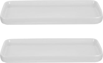Cabilock 2Pcs Porzellanschalen Sanit&auml;rablage Palette Bad Keramikboden Aufbewahrungsschale Rechteck Porzellanschalen Keramikbodenhalter f&uuml;r Bar Ktv Hotel nach H