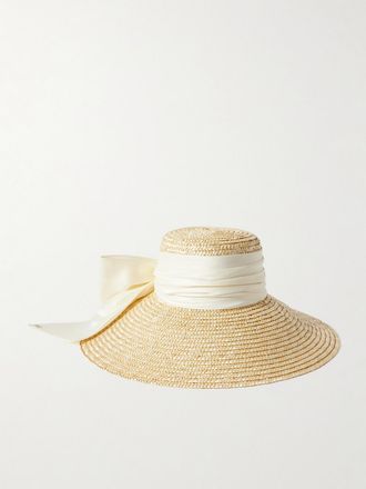Eugenia Kim Mirabel Grosgrain-trimmed Straw Sunhat - Neutrals