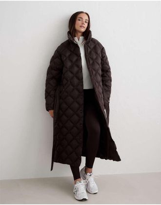 Aim'n manteau matelass&eacute; chocolat-Marron