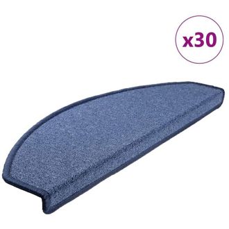 vidaXL Stufenmatten 30 Stk. 65x24x4 cm Blau Halbrund Gro&szlig; vidaXL
