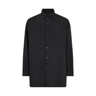 Roberto Cavalli Einfarbiges Hemd mit gepr&auml;gtem Schlangenmotiv - - Shirts - Herren - Schwarzk - XL