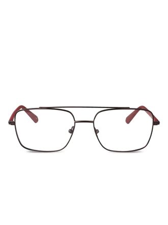 Calvin Klein Jeans lunettes à monture rectangulaire - Rouge