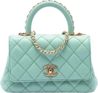 Chanel Sac &agrave; main Coco Handle Pre-owned - Femme - Pre-owned - Bleu - Taille: ONE Size
