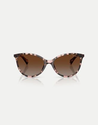 Ralph Lauren Phantos polarisierte Sonnenbrille mit braunen Gl&auml;sern in Rose Havana-Rosa