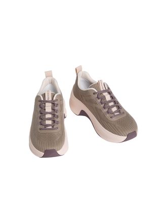 Calvin Klein Plateausneaker CALVIN KLEIN CHUNKY RUN CKSTRIPE LUP SP KN, Damen, Gr. 37, taupe, Textil, Minimalmuster, unifarben mit Farbeinsatz, Basic, Schuhe Plate