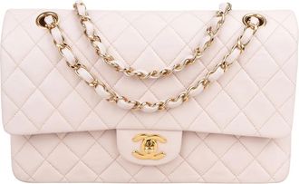 Chanel Crossbody Bags - Chanel Quilted Lambskin 24K Gold Medium Double Fla - Gr. unisize - in Rot - f&uuml;r Damen