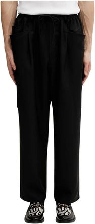Yohji Yamamoto Pantalon Droit Uniforme Sport UT - Homme - Pantalons - Noir - Taille: XL