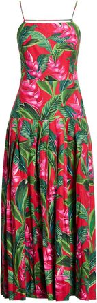 Farm Rio DREAM GARDEN RED STRAPPY MAXI DRESS