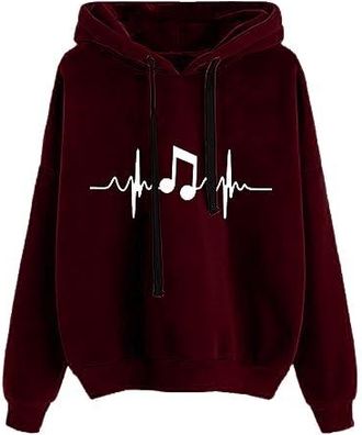 Generic Poncho en polaire &agrave; fermeture &eacute;clair pour homme et femme - Col rond - Manches longues - Imprim&eacute; notes de musique - Couleur unie - Sweat &agrave; capuche tend