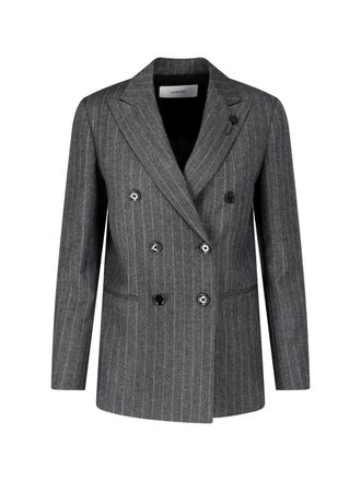 Lardini Double-Breasted Virgin Wool Blazer