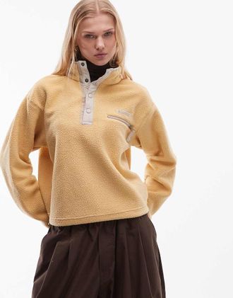 Columbia Helvetia II - Polaire courte avec demi-patte &agrave; boutons-pression - Jaune