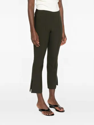 Vince Slim Fit Cropped Trousers - Green