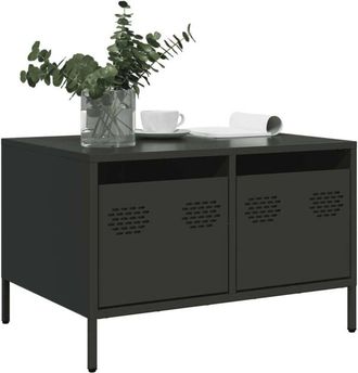 vidaXL Vidaxl - TV-Schrank Schwarz 68x50x43,5 cm Kaltgewalzter Stahl