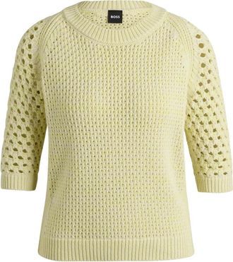 HUGO BOSS Damen, Strickwaren, Gelb, LGr&ouml;&szlig;e