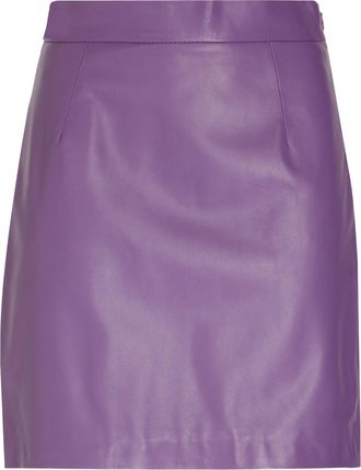 8 by YOOX LEATHER ESSENTIAL MINI SKIRT