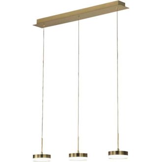 Fabas Luce Fabas Luce - Suspension Dunk 3 lumi&egrave;res - led 24 w dimmable - Laiton satin&eacute; Design lin&eacute;aire