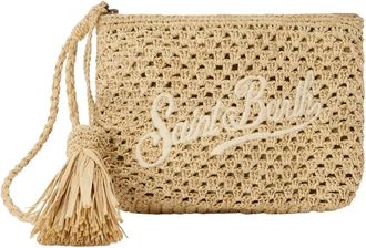 MC2 Saint Barth Femme, Sacs, Beige, Taille: ONE Size Pochette en raphia