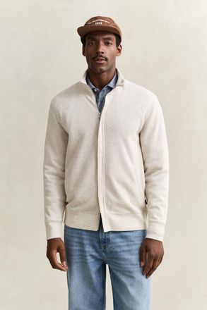 GANT Herren Sacker Rib Sweatjacke mit Rei&szlig;verschluss (XXXL) SEED MELANGE