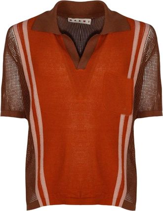 Marni Homme, Tops, Orange, Taille: 2XL Polo Chemises